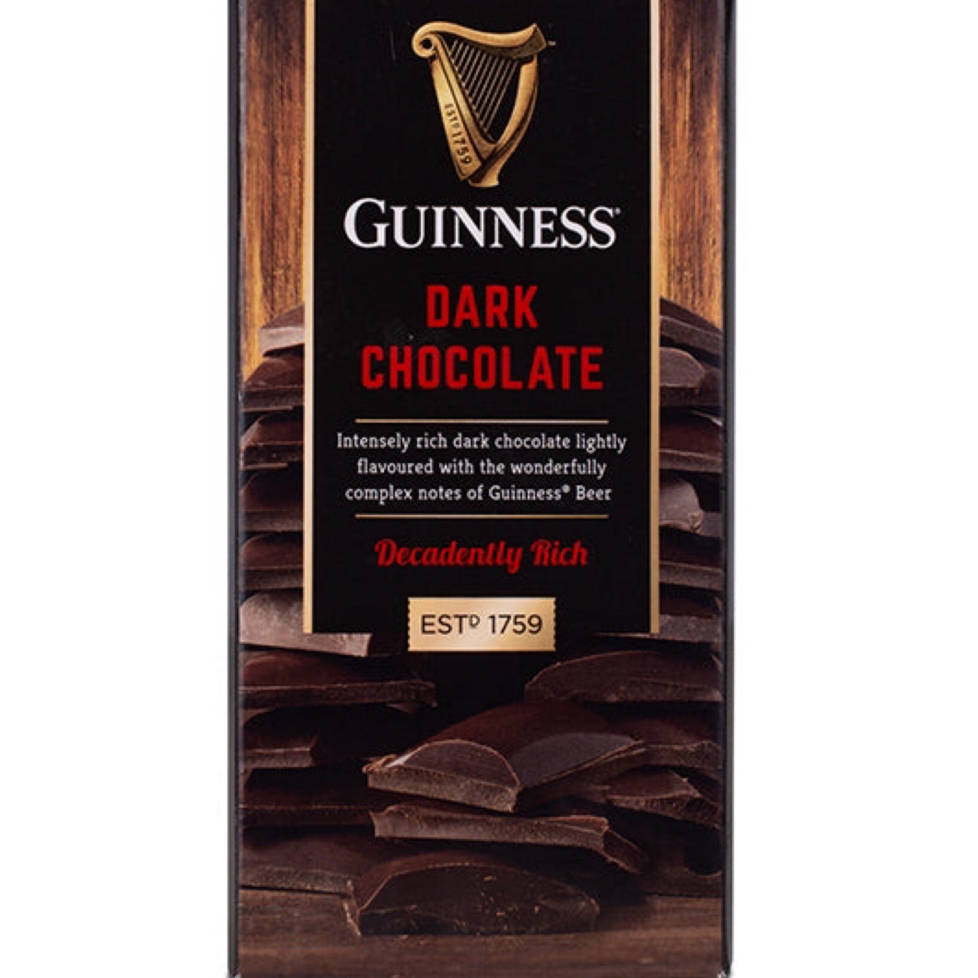 Guinness Luxury Dark Chocolate Solid Bar | Ye Olde Little British Sweet ...